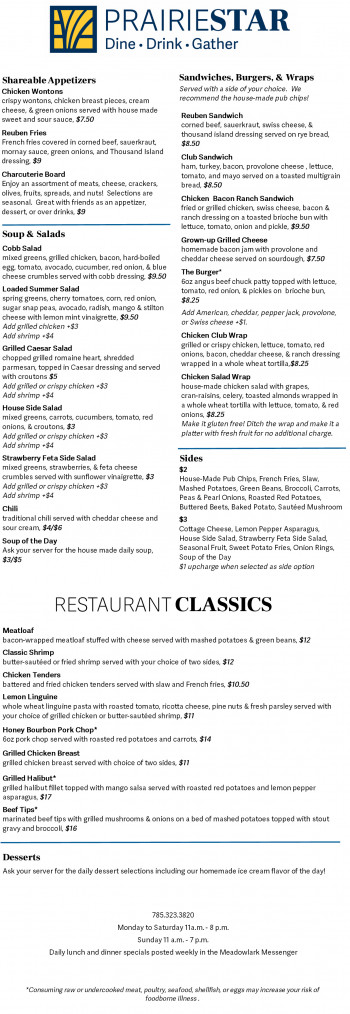 Prairie Star Restaurant | Meadowlark | Continuing Care Retirement ...